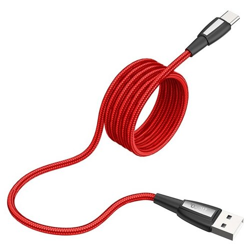 Кабель USB - микро USB HOCO X39 Titan, 1.0м, круглый, 2.4A, силикон, цвет красный