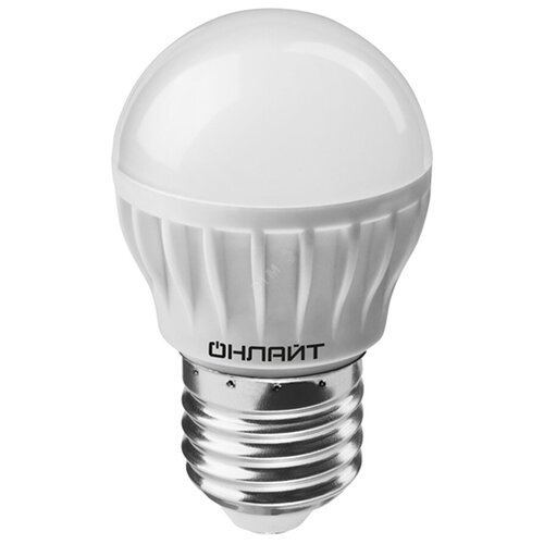 Лампа светодиодная LED матовая Онлайт, E27, G45, 10 Вт, 2700 K, теплый свет