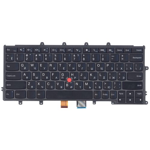 Клавиатура для ноутбука Lenovo X240i X250 X260 черная с подсветкой и трекпойнтом