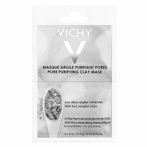 Vichy Pore Purifying Clay Mask (Очищающая поры маска (саше)), 2 х 6 мл