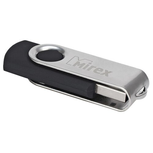 Флешка Mirex SWIVEL BLACK, 8 Гб, USB2.0, чт до 25 Мб/с, зап до 15 Мб/с, черная