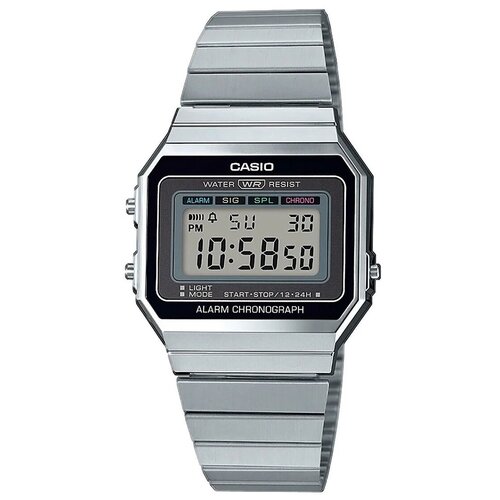 Наручные часы CASIO Collection A700W-1ADF, серебряный, черный