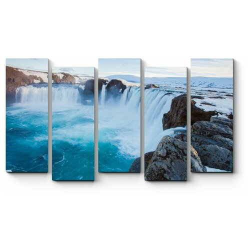 Модульная картина Знаменитый водопад Годафосс, Исландия140x81