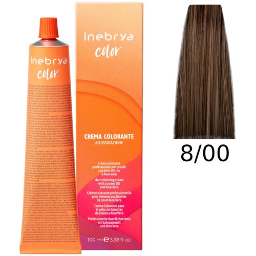 Крем-краска Inebrya Color Professional 8/00 Светлый блонд Натуральный насыщенный 100 мл