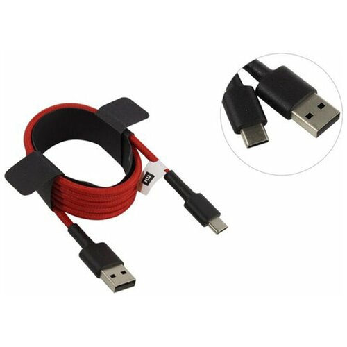 Кабель Xiaomi Mi USB Type-C Braided Cable SJX10ZM, 100см, красный