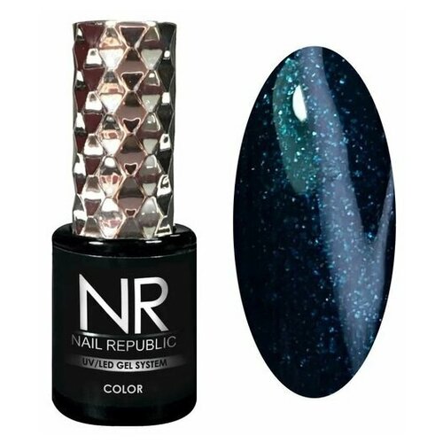 Nail Republic гель-лак для ногтей Color, 10 мл, 10 г, 399 мерцающий бирюзовый салют
