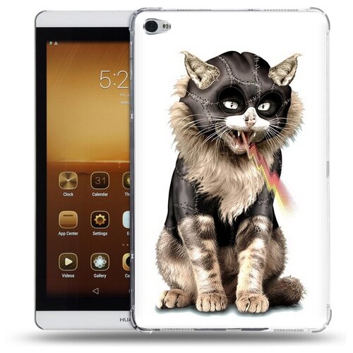 Чехол задняя-панель-накладка-бампер MyPads дьяволский кот для Huawei MediaPad M2 8.0 LTE (M2-801W/M2-803L) противоударный