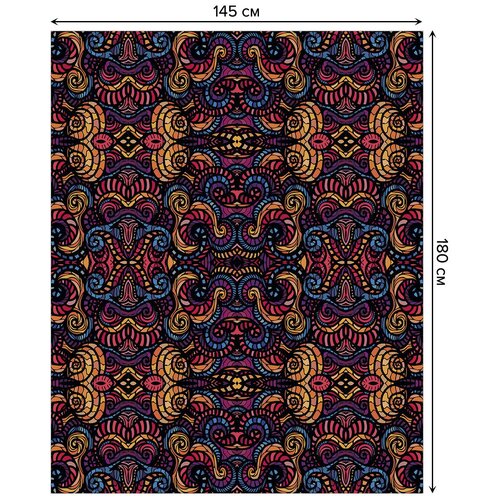 Скатерть прямоугольная JoyArty "Симметричный сложный орнамент" из сатена, 180x145 см