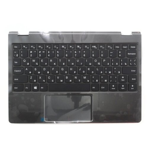 Клавиатура для ноутбука Lenovo Yoga 710-11 черная с черным топкейсом