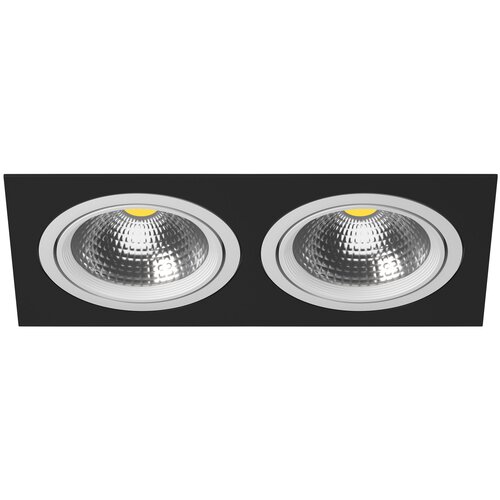 Встраиваемый светильник Lightstar Intero 111 i8270606, AR111, 100Вт, кол-во ламп:2шт, Черный