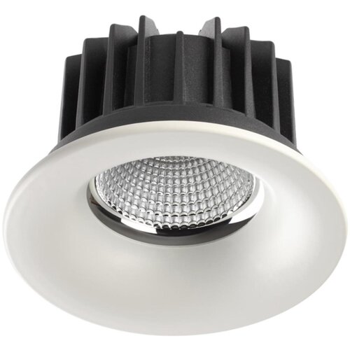 Светильник Novotech Drum 357604, LED, 30 Вт, теплый белый, цвет арматуры: черный, цвет плафона: белый