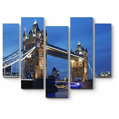 Модульная картина Тауэрский мост на закате дня, Лондон 131x106