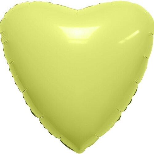 Шар фольгированный 19" «Сердце», цвет мистик лимон