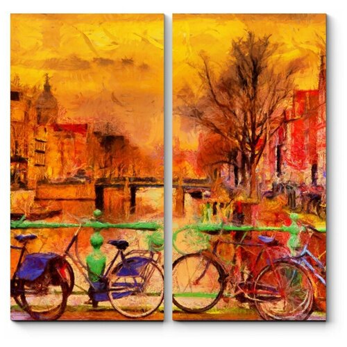 Модульная картина Амстердам глазами импрессионистов 50x50