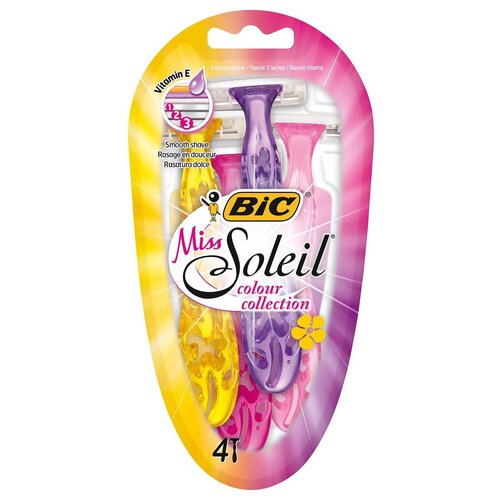 BIC Бритвенный станок Miss Soleil Colour Collection, 4 шт.