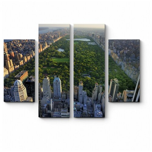 Модульная картина Центральный парк с высоты птичьего полета 140x105