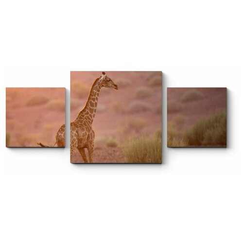 Модульная картина Одинокий жираф110x47
