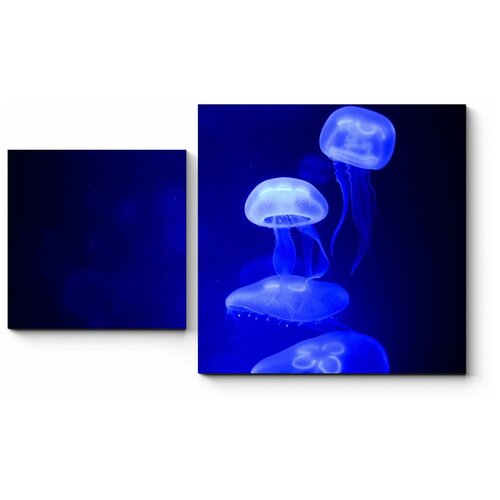 Модульная картина Медузы плывущие к свету 180x108