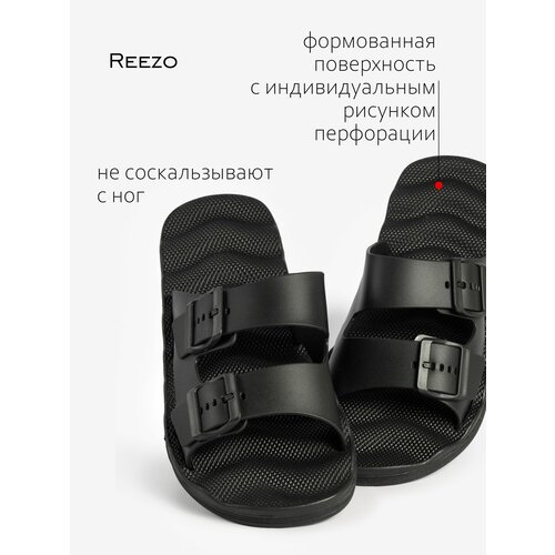 Шлепанцы Reezo, размер 40 Российский размер (42 размер производителя), черный