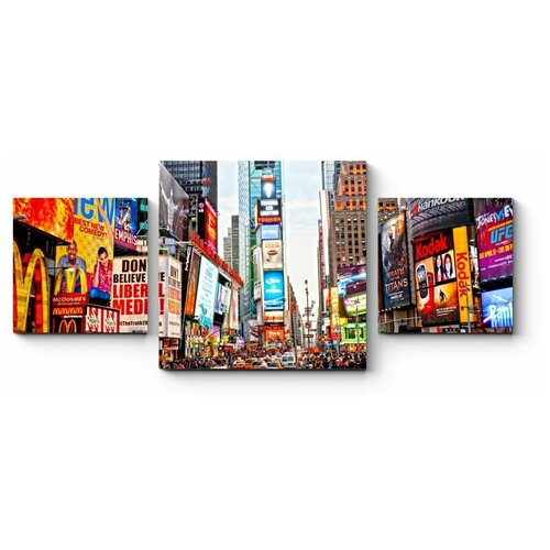 Модульная картина Таймс-Сквер, Нью-Йорк 70x30