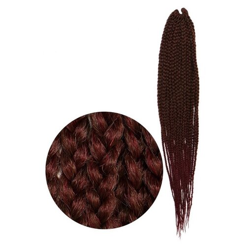 Queen Fair пряди из искусственных волос SIM-BRAIDS афрокосы двухцветные, русый/вишневый