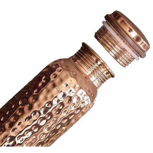 Медная бутылка кованая с мелким рельефом Copper bottle с герметичной винтовой пробкой Для настаивания медной воды