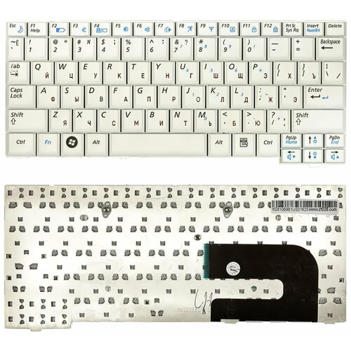 Клавиатура для ноутбука Samsung NC10 N110 N130 белая p/n: BA59-02419Q, BA59-02419R, BA59-02697C