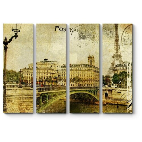 Модульная картина Привет из Парижа120x90