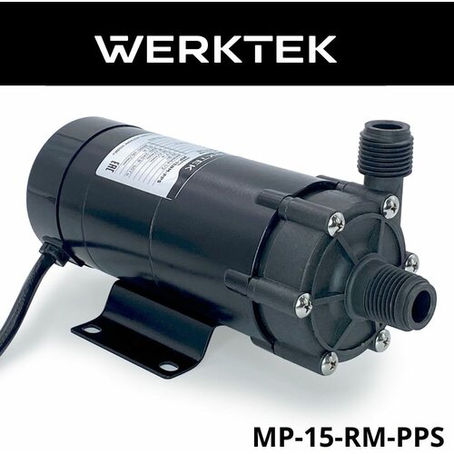 Насос Werktek центробежный с магнитной муфтой высокотемпературный MP-15RM-PPS (полифениленсульфид)