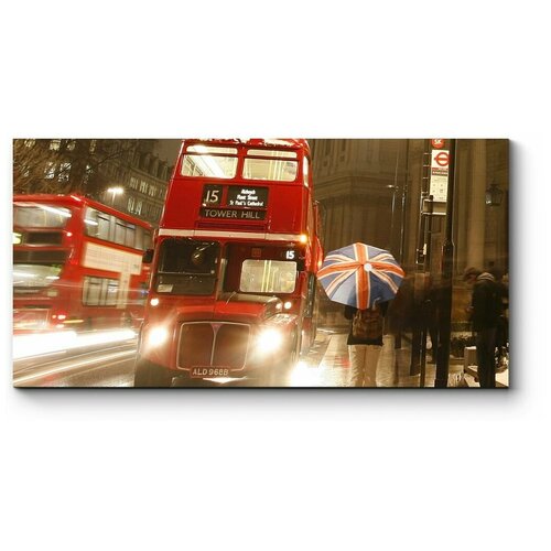 Модульная картина Прогулка по вечернему Лондону 140x70