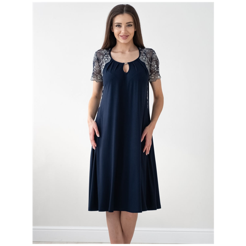 Сорочка  Текстильный Край, размер 66, синий