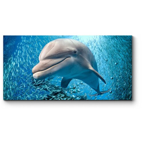 Модульная картина Улыбка дельфина 100x50