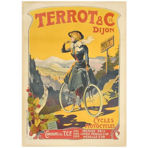 Постер / Плакат / Картина Велосипеды - Велосипед Terrot & Cie Dijon 50х70 см в подарочном тубусе