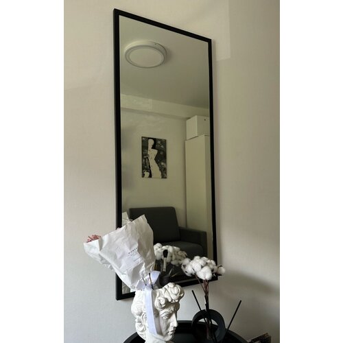 Зеркало в металлической раме настенное интерьерное для ванной гостинной прихожей 120*50см