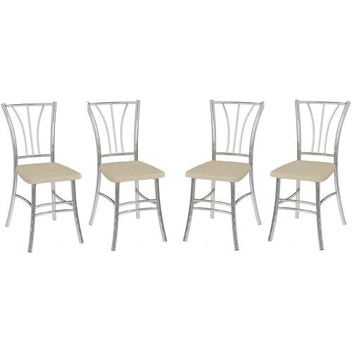Комплект стульев Трилогия 4 шт, экокожа ваниль