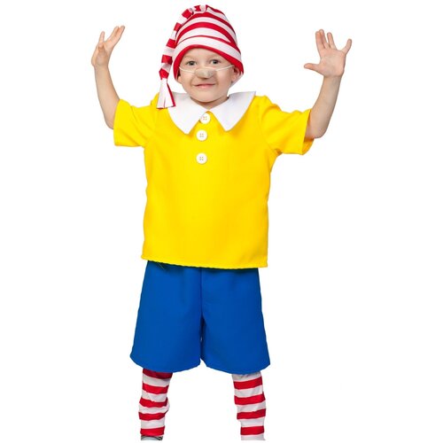 Карнавальный костюм "Буратино" детский, размер M (рост 128-134), серия "Персонажи сказок".