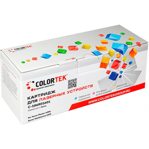 106R01601 Colortek совместимый голубой тонер-картридж для Xerox Phaser 6500; WorkCentre 6505 (2 500с