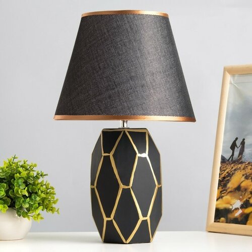 RISALUX Настольная лампа "Сантано" E14 40Вт черно-золотой 20х25х39 см RISALUX