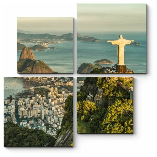 Модульная картина Панорама Рио-де-Жанейро90x90