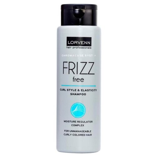 LORVENN шампунь Frizz Free Curl Style & Elasticity для непослушных вьющихся окрашенных волос, 300 мл