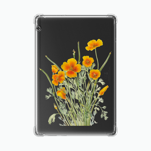 Противоударный силиконовый чехол для планшета Huawei MediaPad T5 10 Желтые лютики