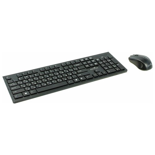 Комплект клавиатура + мышь OKLICK 250M, черный, английская/русская