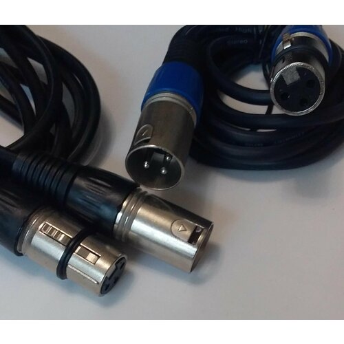 Кабель микрофонный 3-pin XLR (Canon) гнездо - 3-pin XLR (Canon) штекер длинна 5 метров