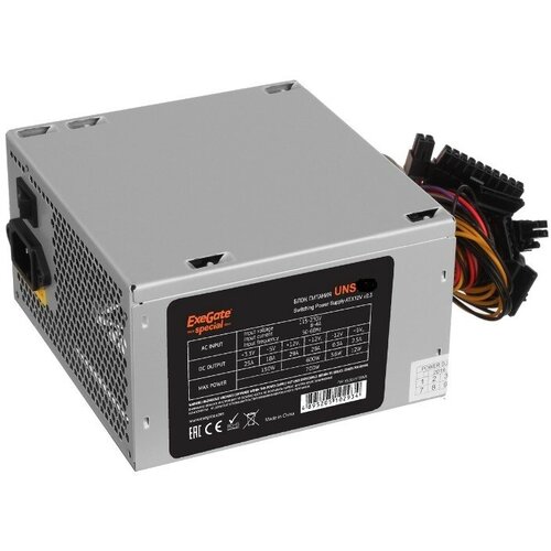 EXEGATE Блок питания EX292164RUS Блок питания 750W UNS750 ATX, 12cm fan, 24pin, 4pin, PCIe, 3xSATA, 2xIDE, FDD