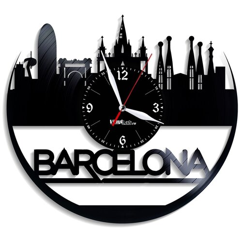 Часы из виниловой пластинки (c) VinylLab Барселона