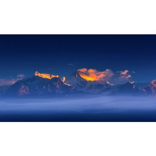 Картина на холсте 110x60 LinxOne "Небо свет sky clouds mountains" интерьерная для дома / на стену / на кухню / с подрамником