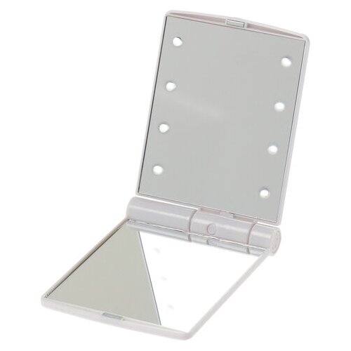 Зеркало Luazon, подсветка, 13.5 × 8.5 × 1 см, 8 диодов, микс