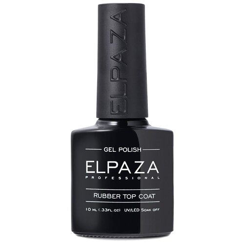 ELPAZA Верхнее покрытие Rubber Top Coat, прозрачный, 10 мл