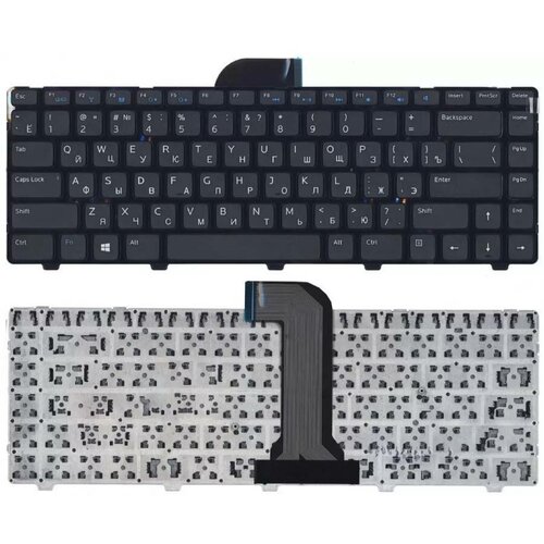 Клавиатура (keyboard) NSK-DJD0R для ноутбука Dell Inspiron 14V, 14R, N3010, N4010, N4020, N4030, N5030, M5030 Series, черная с рамкой