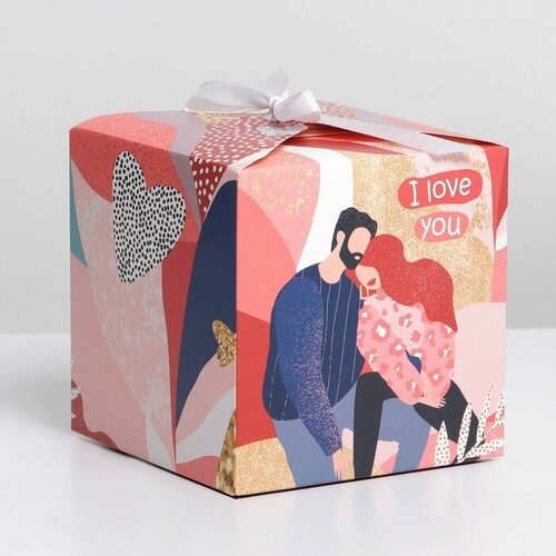 Коробка складная LOVE, 12 x 12 x 12 см